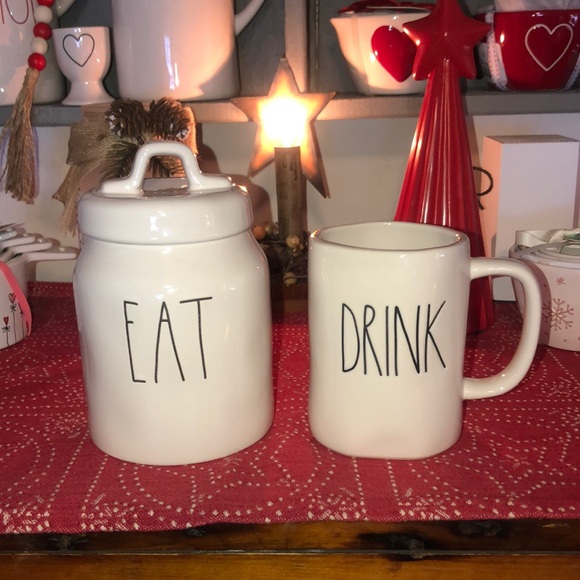 Rae Dunn | Dining | Rae Dunn Eat Baby Canister Drink Mug White | Poshmark